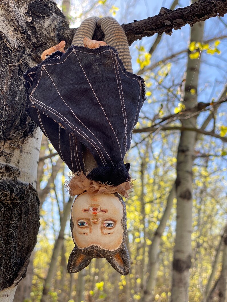 Vampire Art Doll, Creepy Cute Bat, Gothic Plush, Bat Stuffed Animal ...