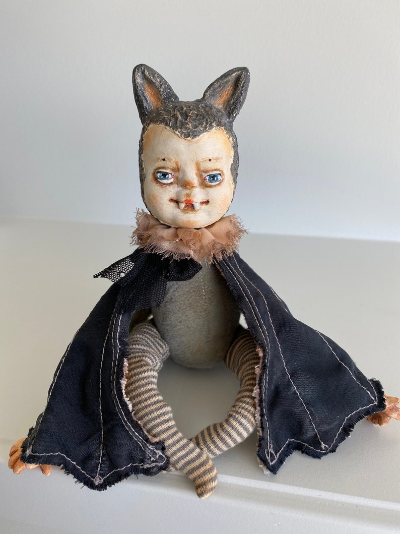 Vampire Art Doll, Creepy Cute Bat, Gothic Plush, Bat Stuffed Animal ...