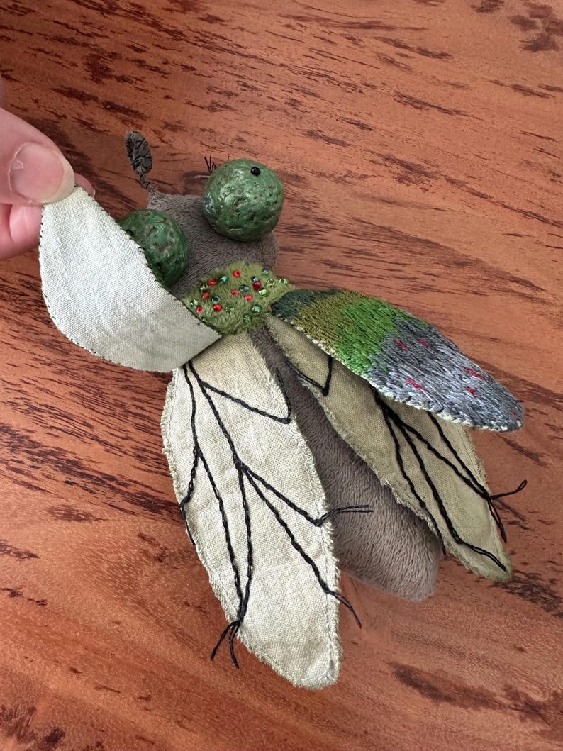 Handmade Fly Toy. Fabric Fly Wall Decor. Cloth Insect Figure.fly Soft ...