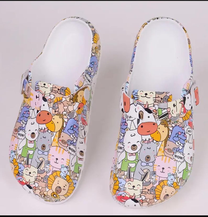 Women’s Animal Prints Print Comfortable Adjustable Buckle Clogs - Etsy