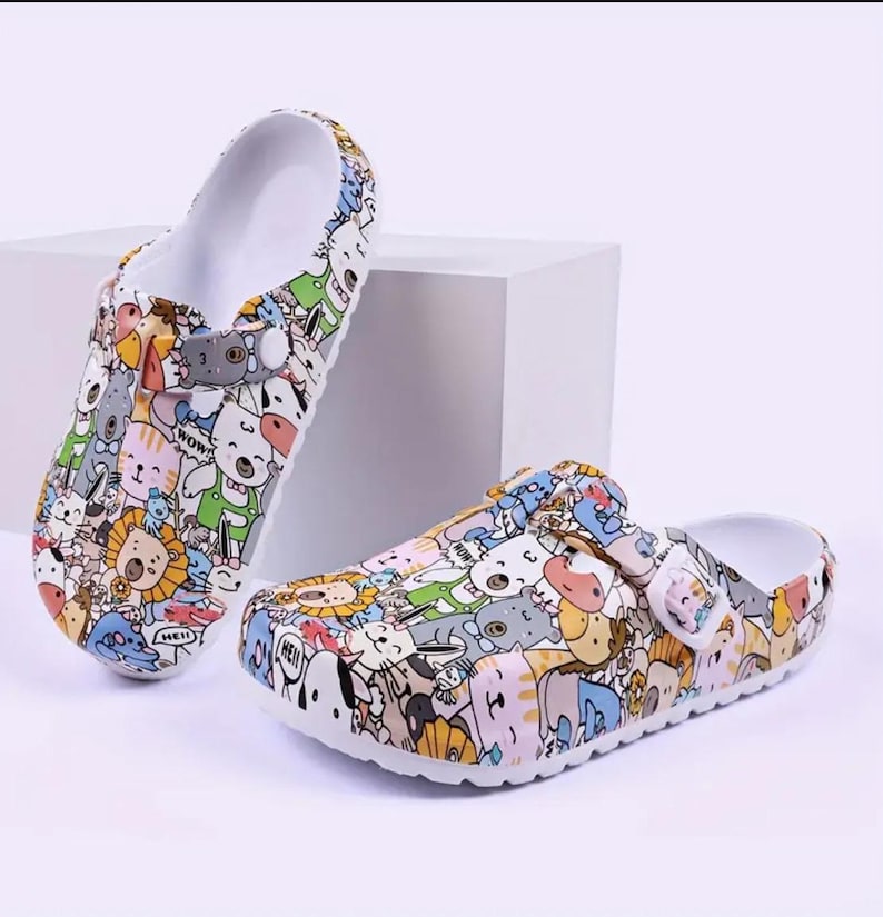 Women’s Animal Prints Print Comfortable Adjustable Buckle Clogs - Etsy