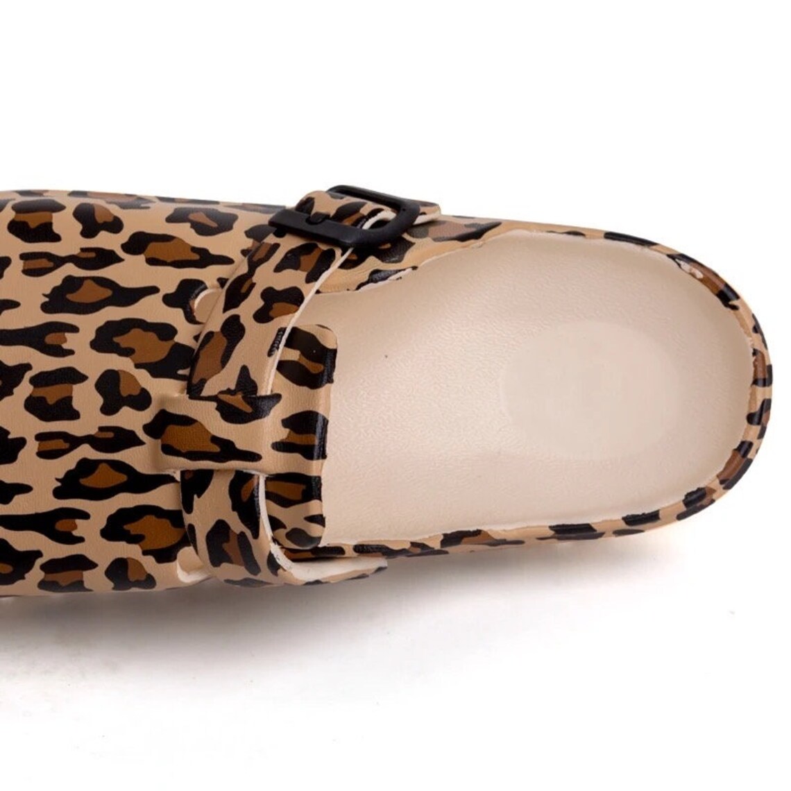 Leopard Skin Print Comfortable Adjustable Buckle Clogs - Etsy