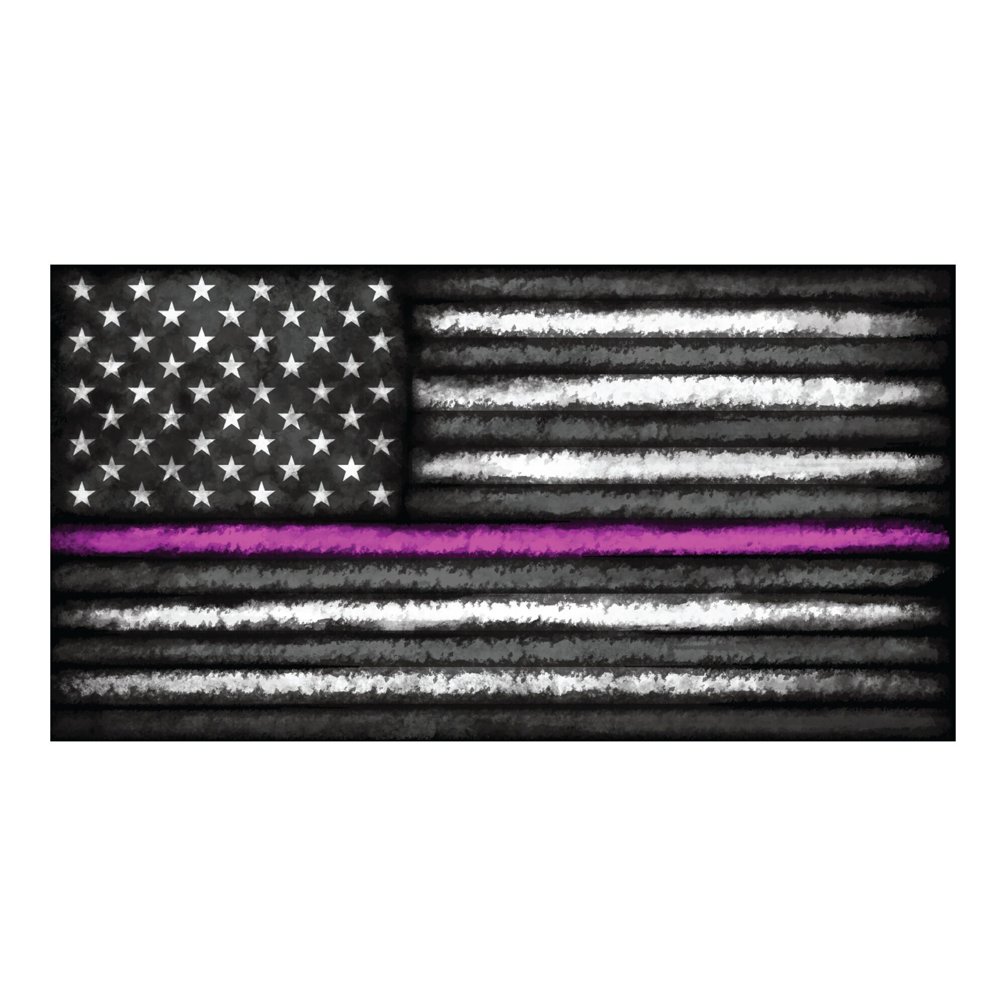 Distressed Thin Pink Line American Flag Vinyl Decal for Cars, Trucks ...