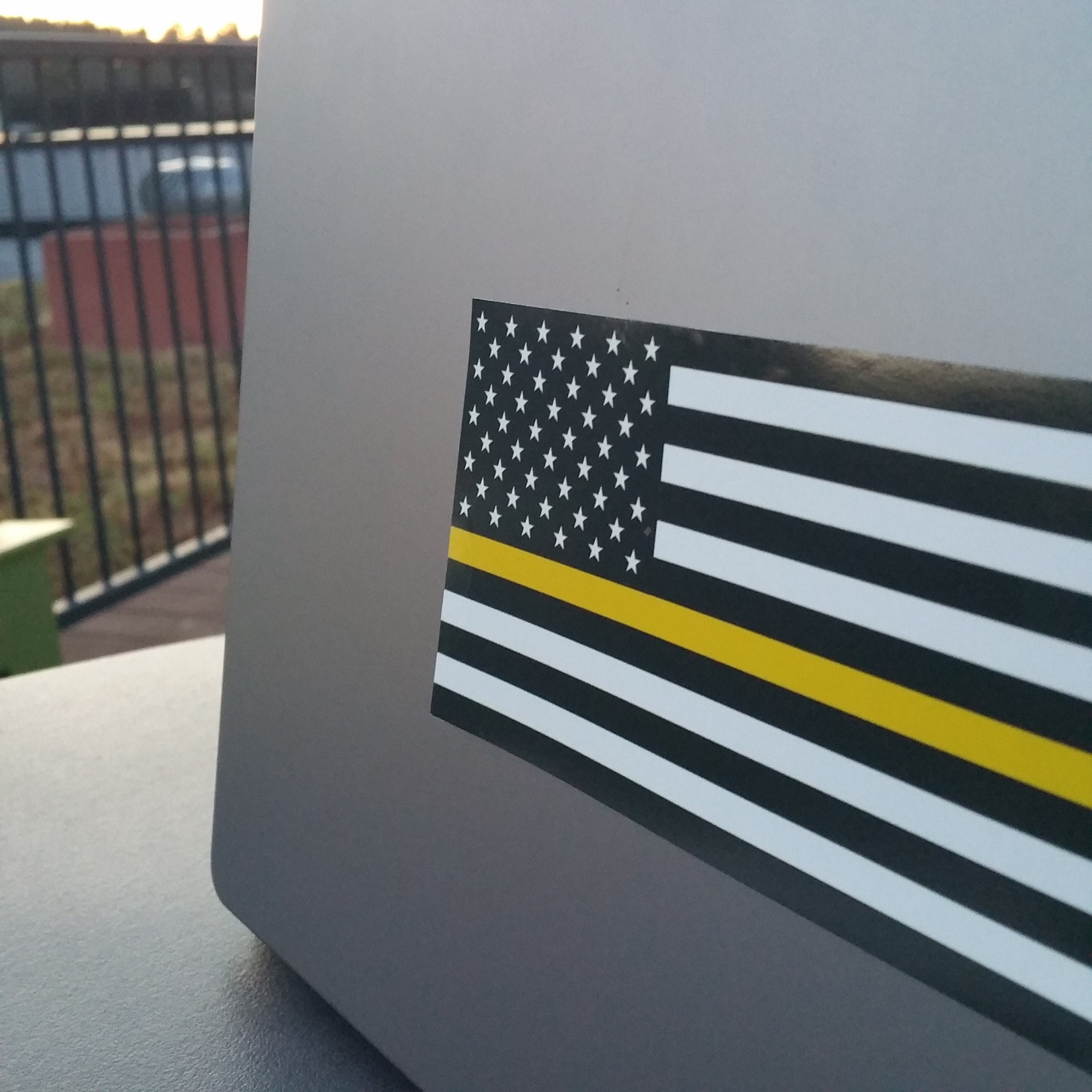 3x Thin Yellow Line American Flag Vinyl Decal for Cars Trucks Laptop ...