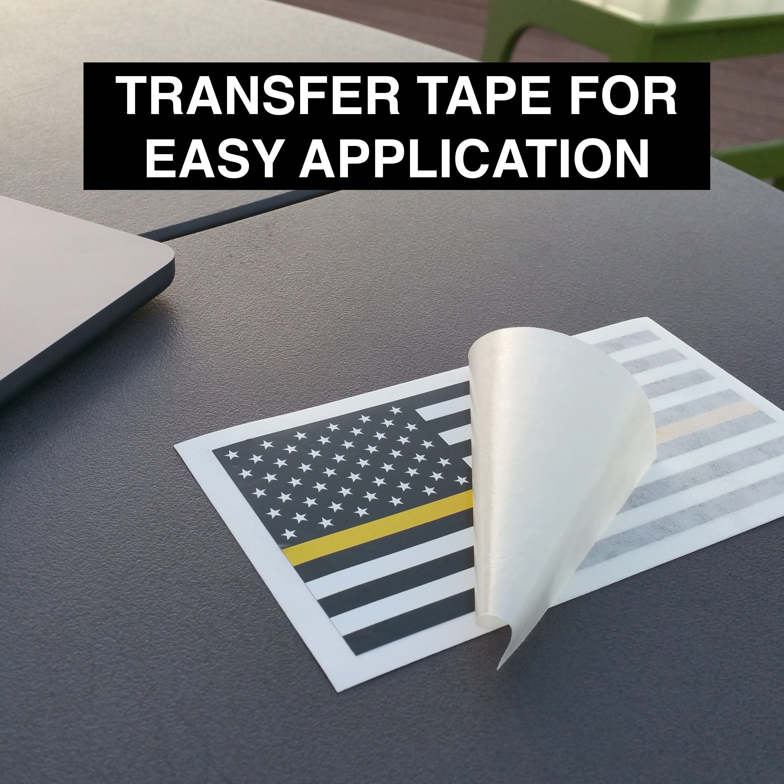 Thin Yellow Line American Flag Vinyl Decal for Cars Trucks Laptop USA ...