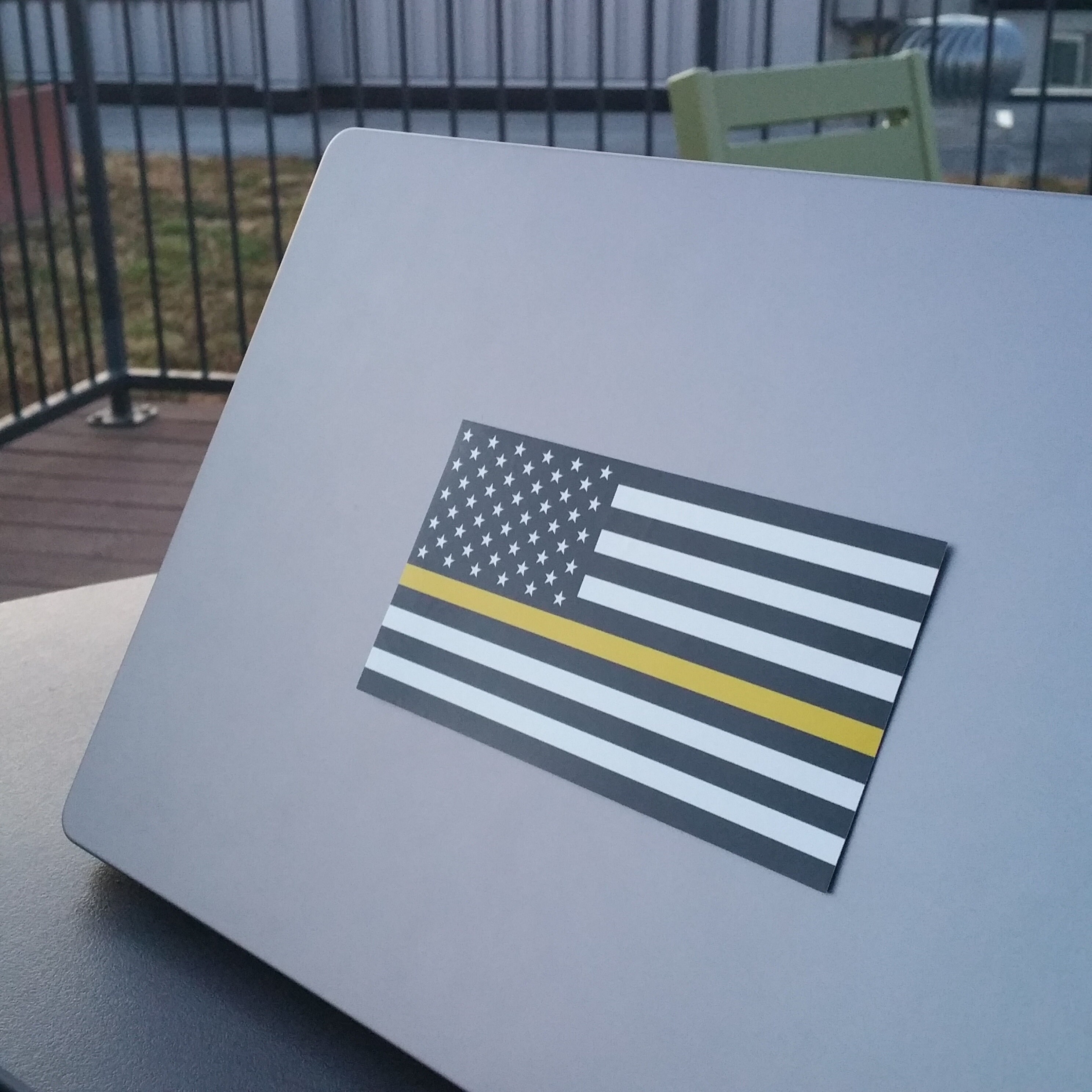 3x Thin Yellow Line American Flag Vinyl Decal for Cars Trucks Laptop ...