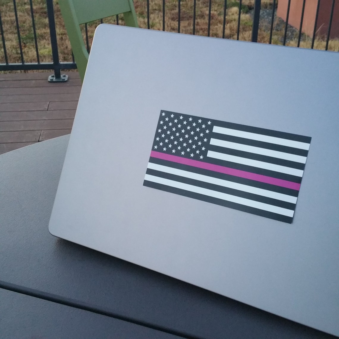 Thin Pink Line American Flag Vinyl Decal, Breast Cancer Awareness - Etsy