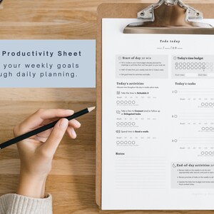Digital Weekly Planner | Time Allocation and Task Tracking | Instant ...