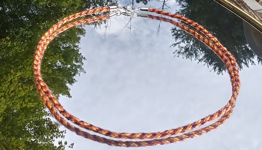 Lava Flow Kumihimo Necklace Friendship Jewelry Volcano Magma Handmade ...