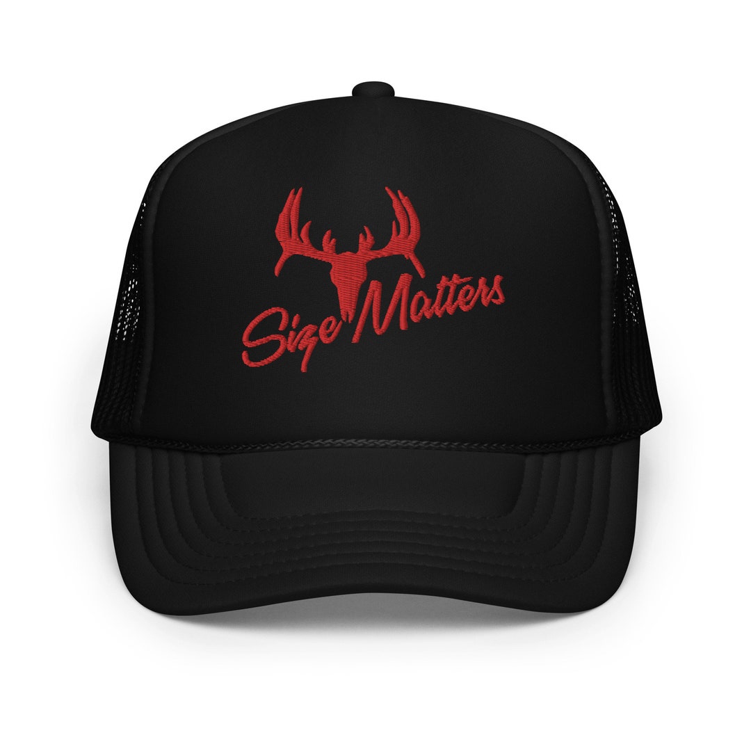 Foam Trucker Hat, Size Matters Hat, Funny Hat, Deer Hat, Retro Hat ...
