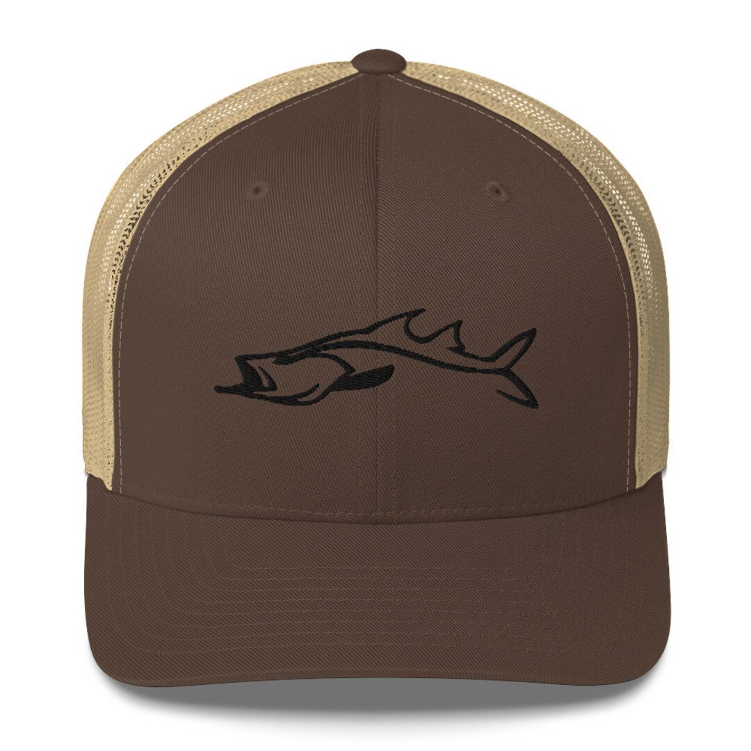 Trucker Cap, Snook Hat With Embroidered Design, Fisherman Cap, Outdoor ...