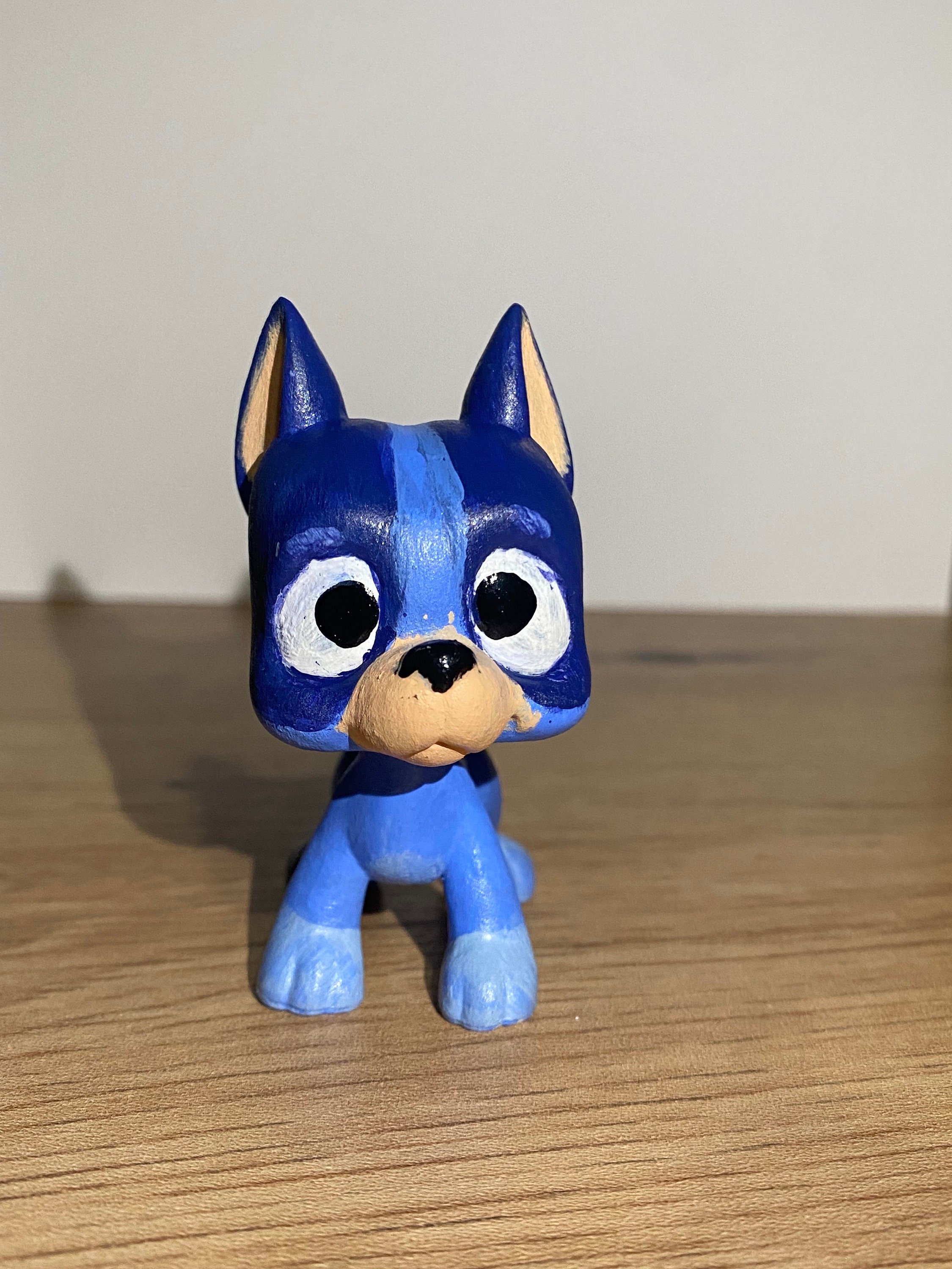 LPS Custom Painted Great Dane Dogbluey Themed Blue Dog Littlest Pet ...