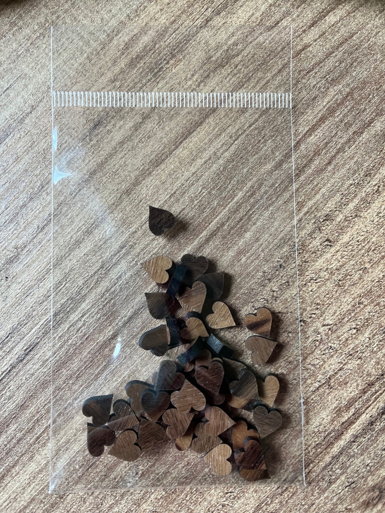 50 Pieces Heart Shaped Table Confetti Wood or Acrylic - Etsy