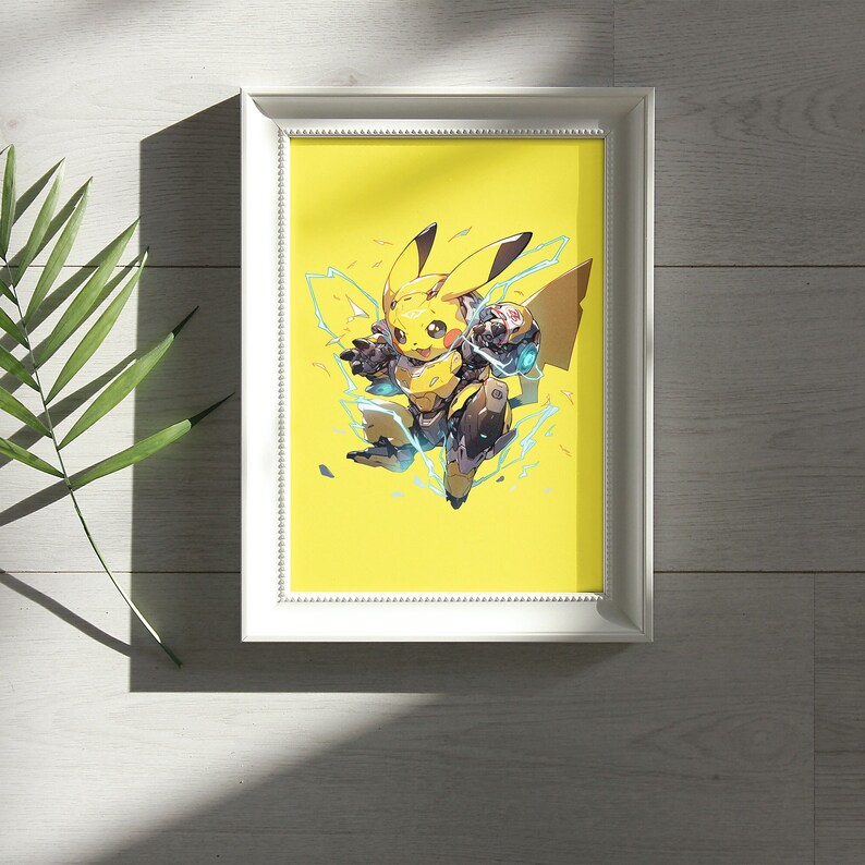 Cyber Pokemon PNG, Robo Pikachu PNG, Descarga digital, Imprimible ...