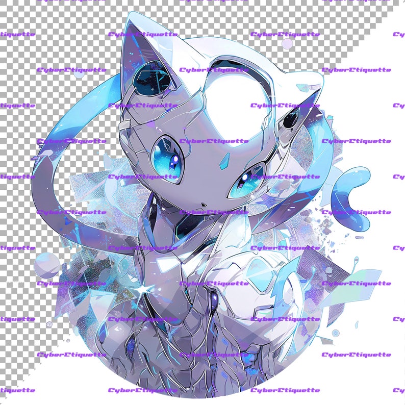 Cyber Cat PNG, Kitty Cat PNG, Instant Download, Printable, Graphic Tee ...