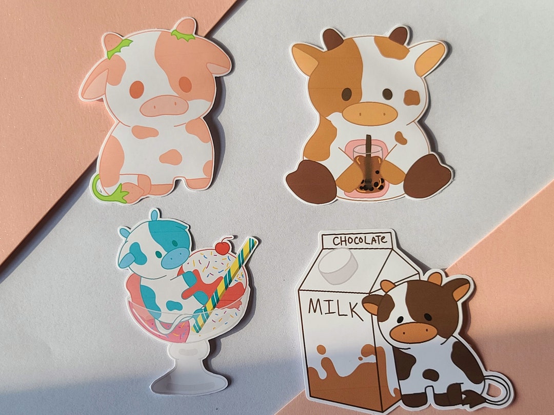 Cute Cow Stickers | Stickers | Cute | Cute Stickers | Vinyl | Art - Etsy