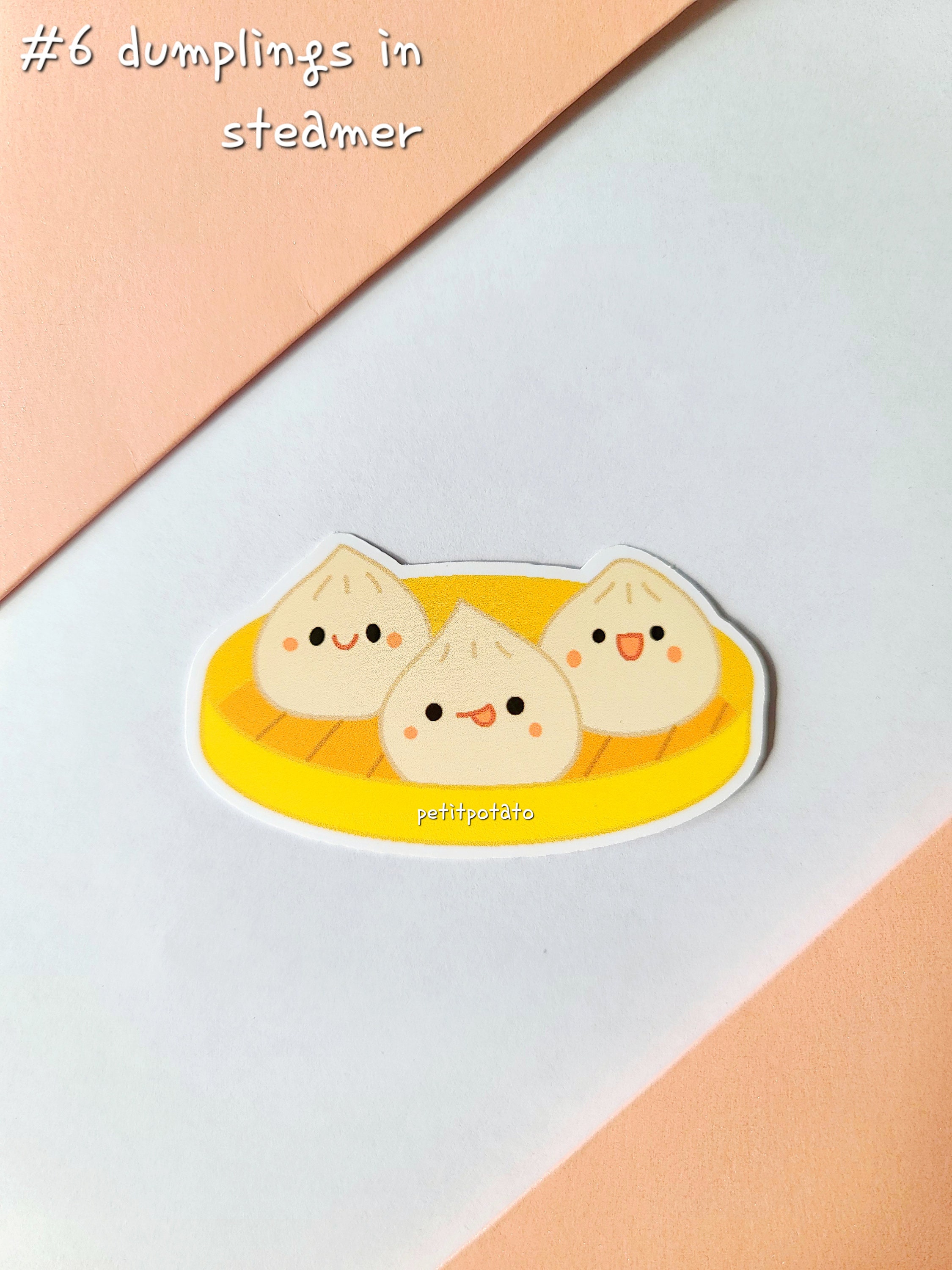 Cute Dumpling Stickers | Vinyl Matte Stickers | Cute Stickers ...