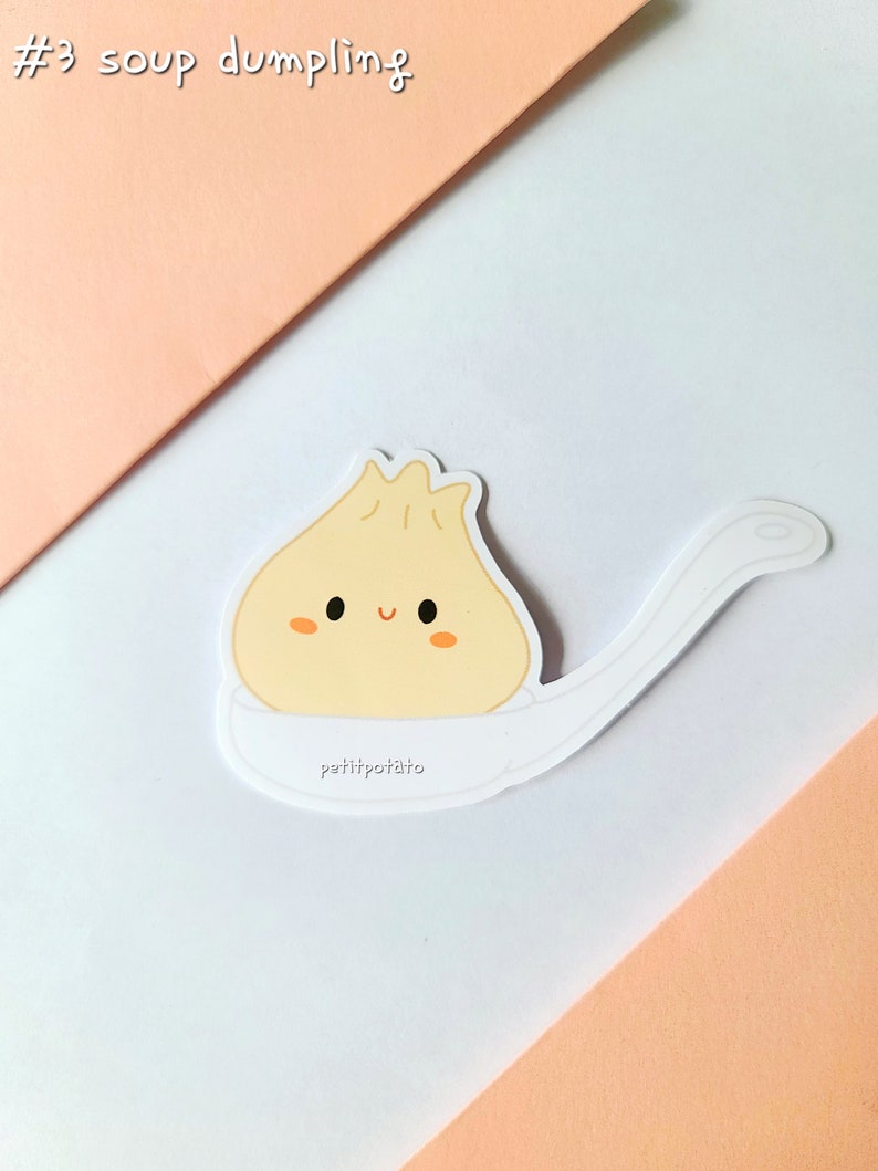 Cute Dumpling Stickers | Vinyl Matte Stickers | Cute Stickers ...