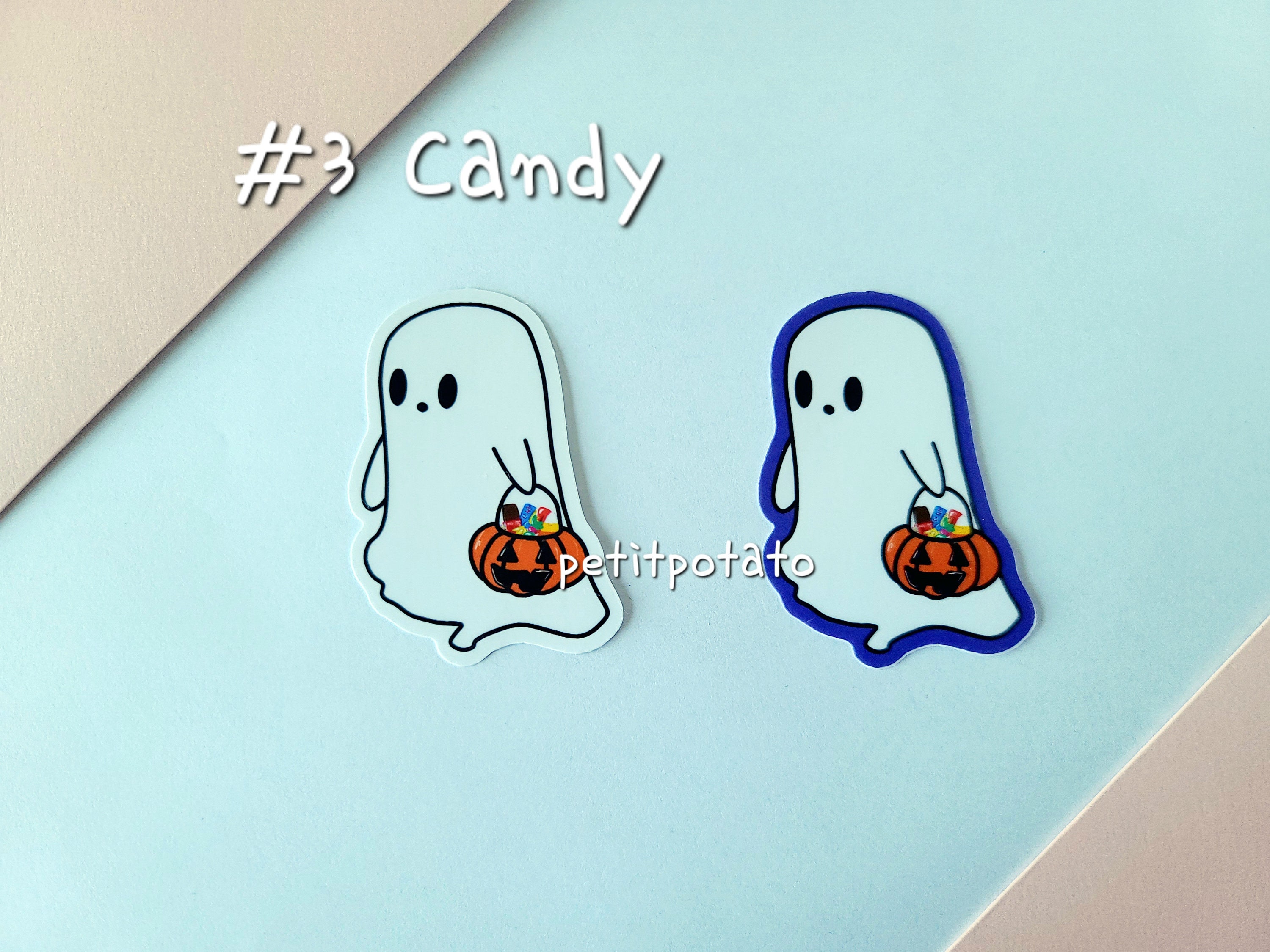 Ghost Sticker Set | Halloween Stickers | Waterproof Stickers | Cute ...