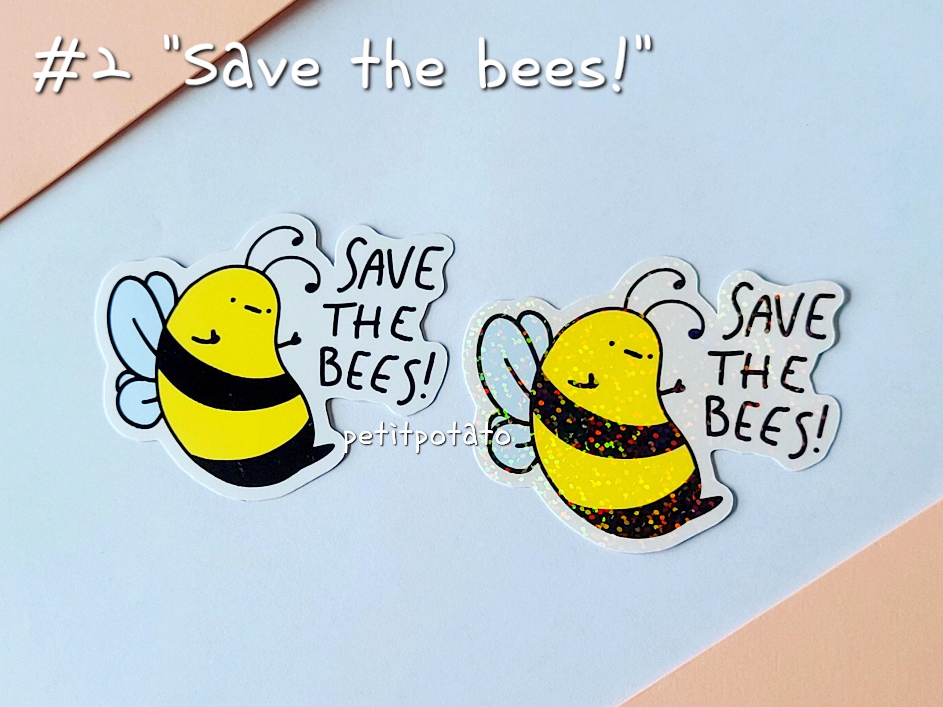 Bee Stickers | Waterproof Stickers | Cute Bee Stickers | Cute Stickers ...