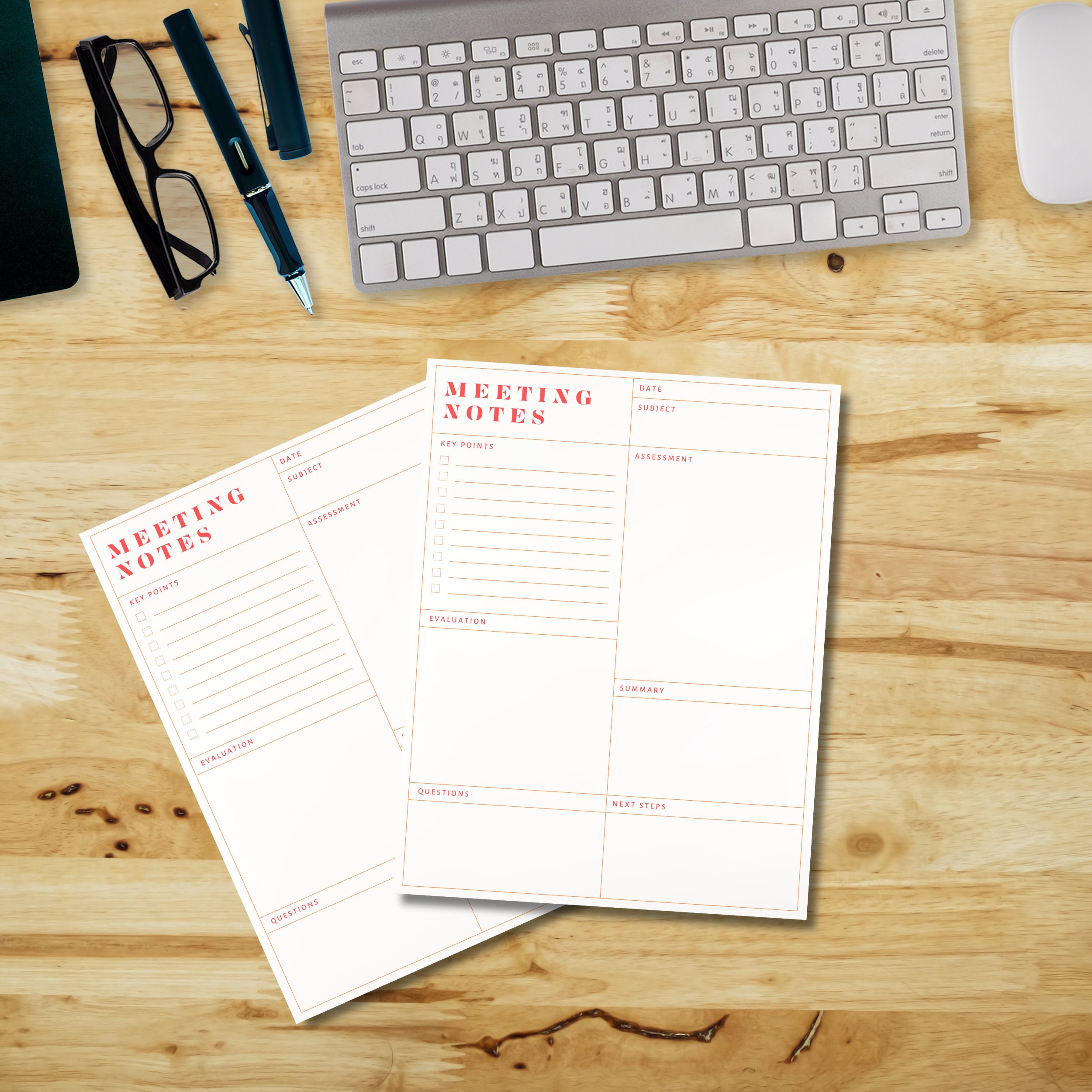 Meeting Notes Printable, Meeting Agenda, Digital Planner, Meeting Notes ...