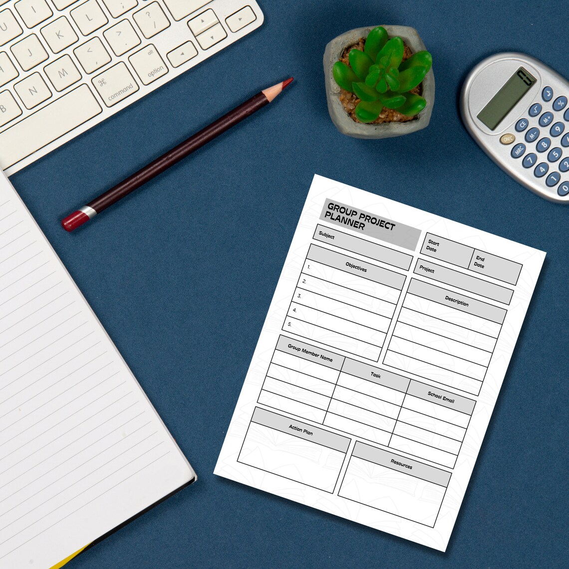 Group Project Planner Printable, Student Project Management, Project ...