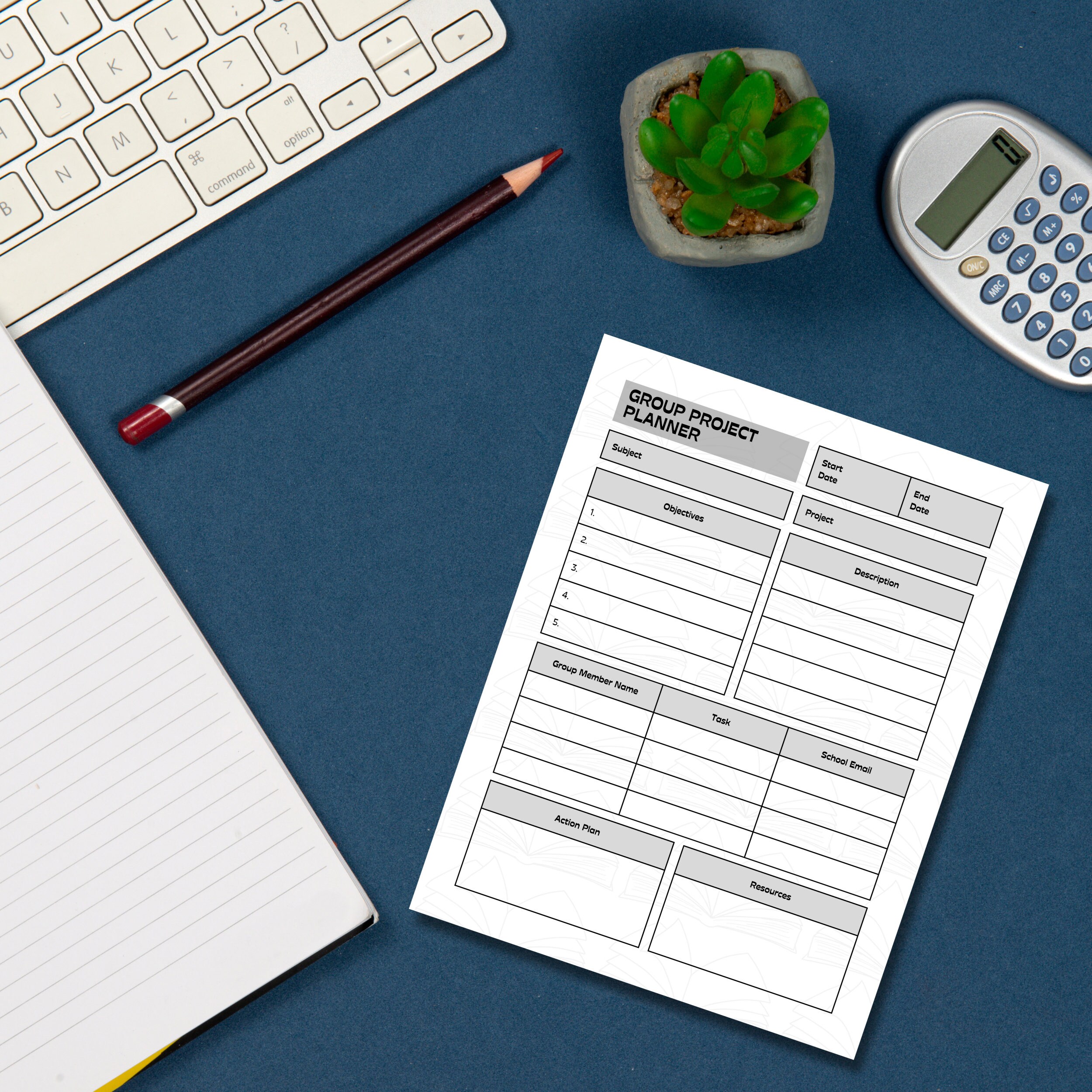 Group Project Planner Printable, Student Project Management, Project ...