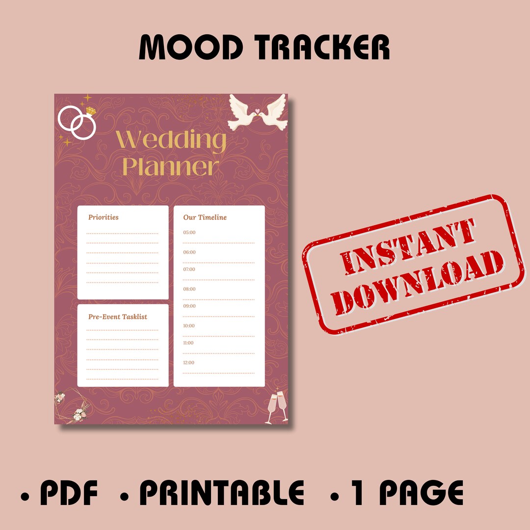 Wedding Planner Printable, Printable Wedding Planner, Wedding Planner ...