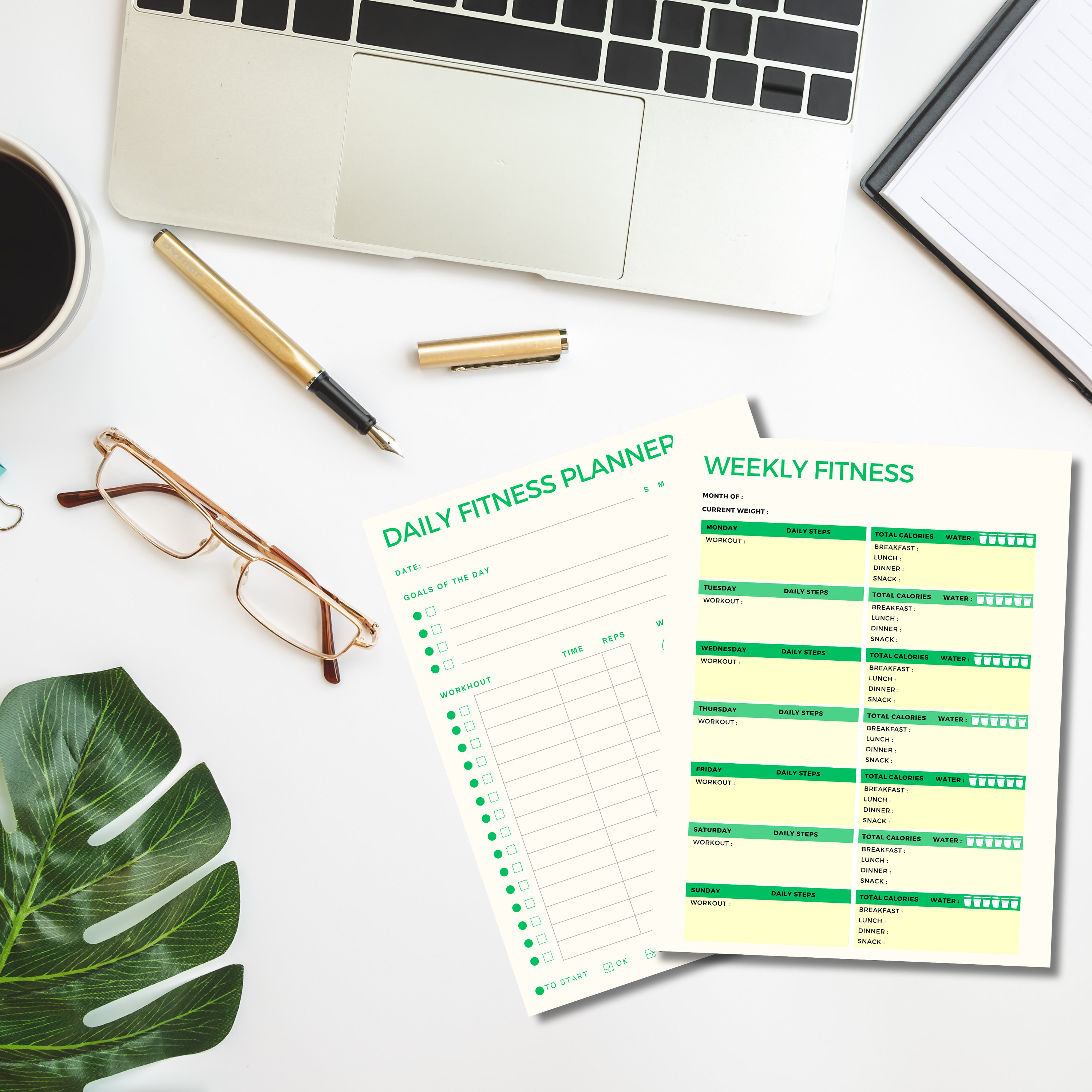 Daily Fitness Planner Printable, Weekly Fitness Planner Printable ...