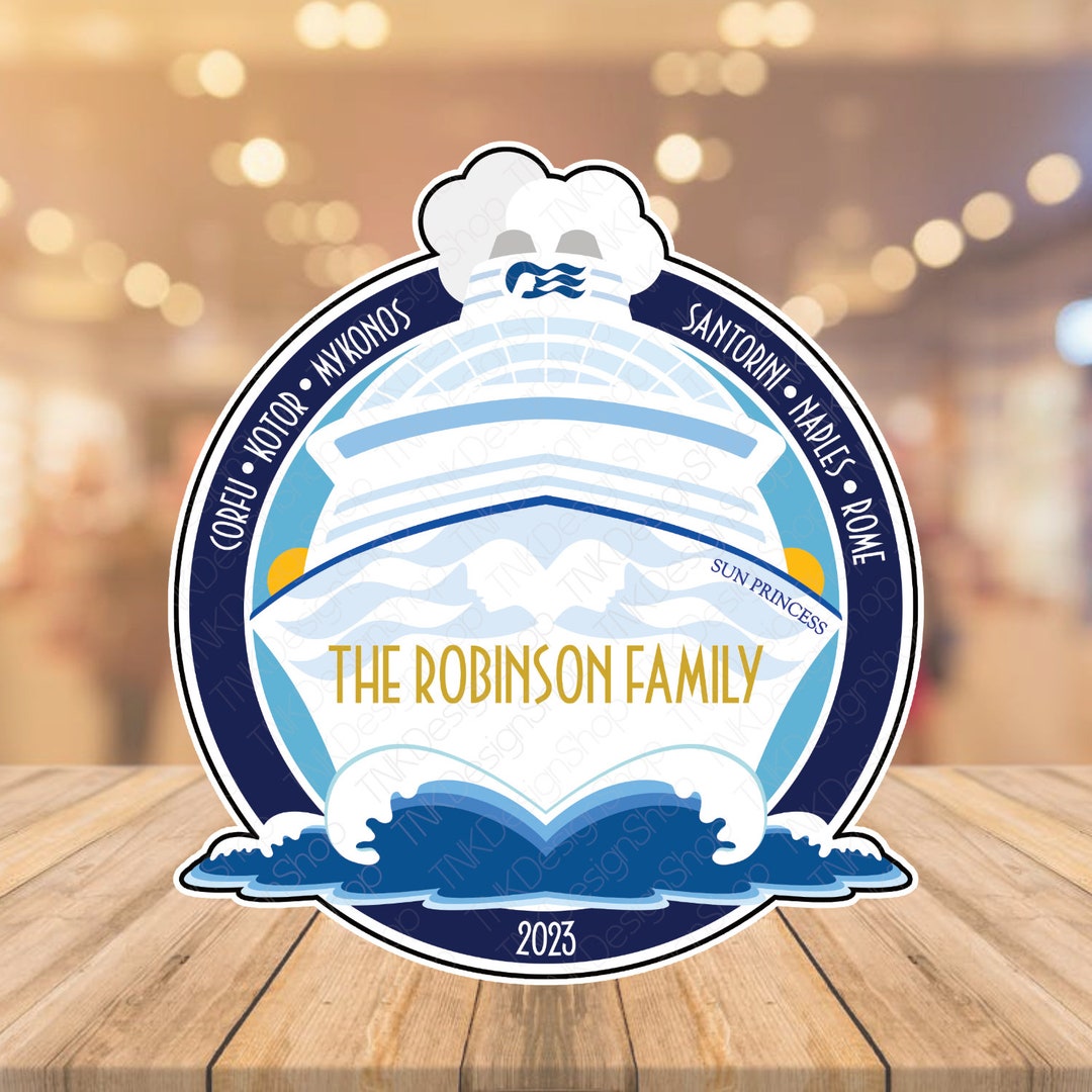 Princess Cruise Door Magnet Cruise Ship With Personalized Family Name ...