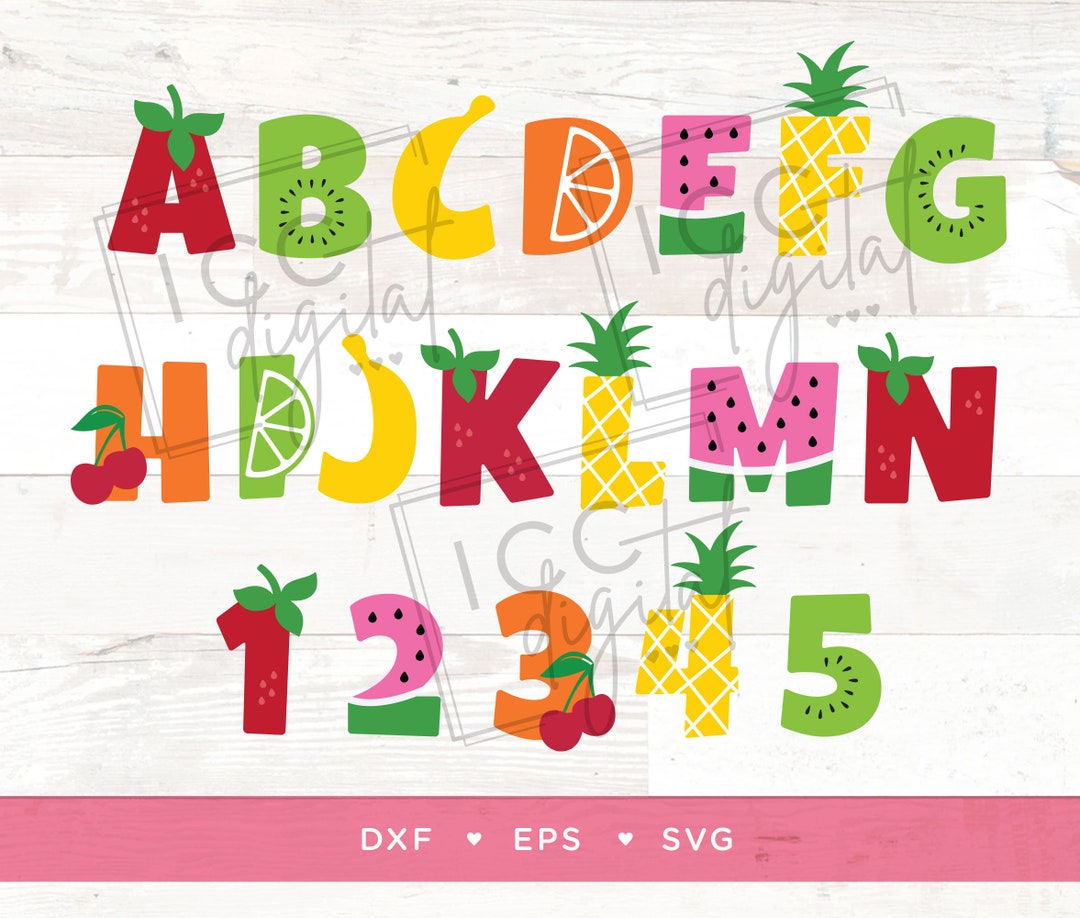 Fruit Letters Digital File, Twotti Fruitti Font, Strawberry Font, One ...