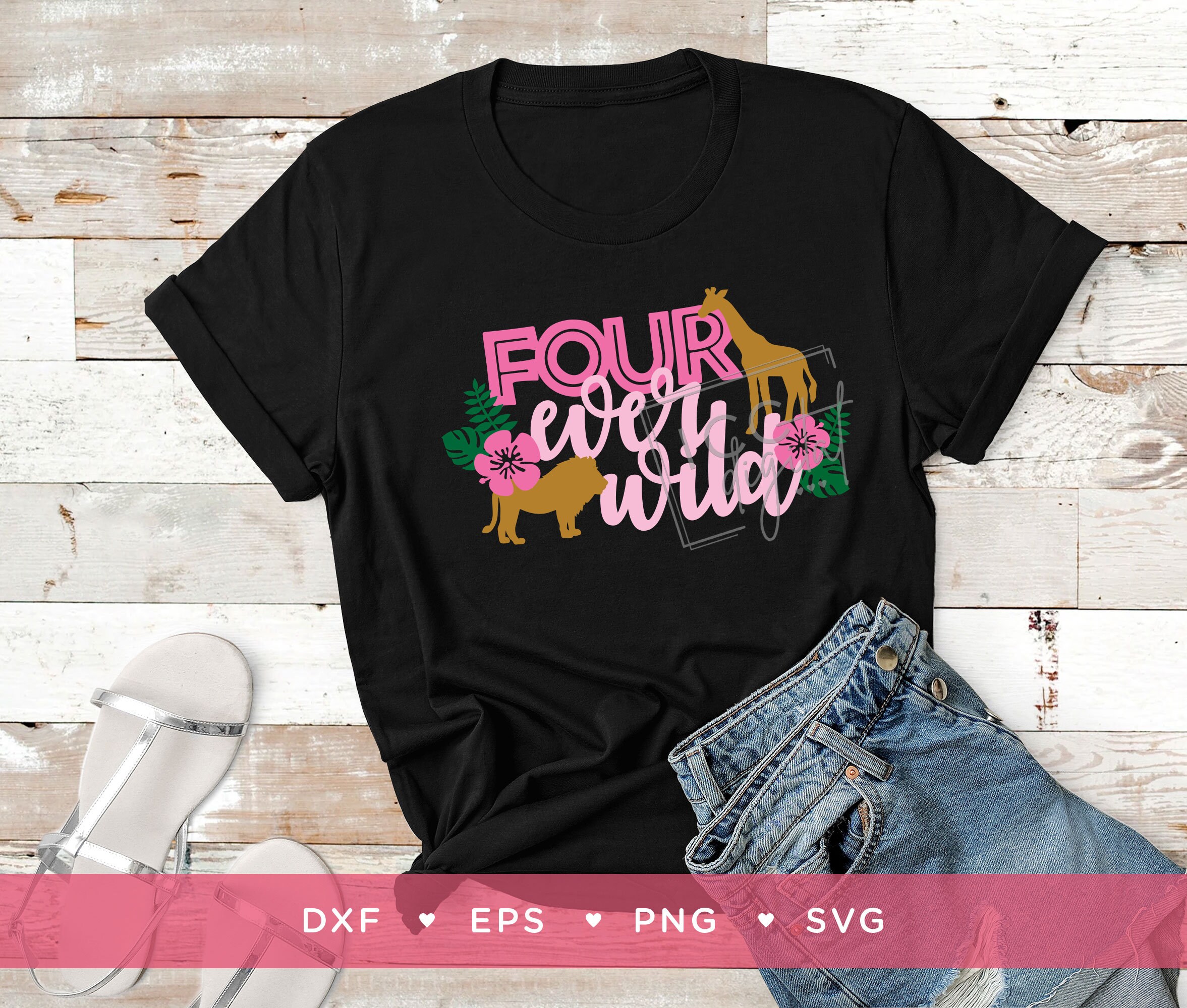 Fourever Wild Digital File, 4th Birthday Cake Topper, Forever Wild ...