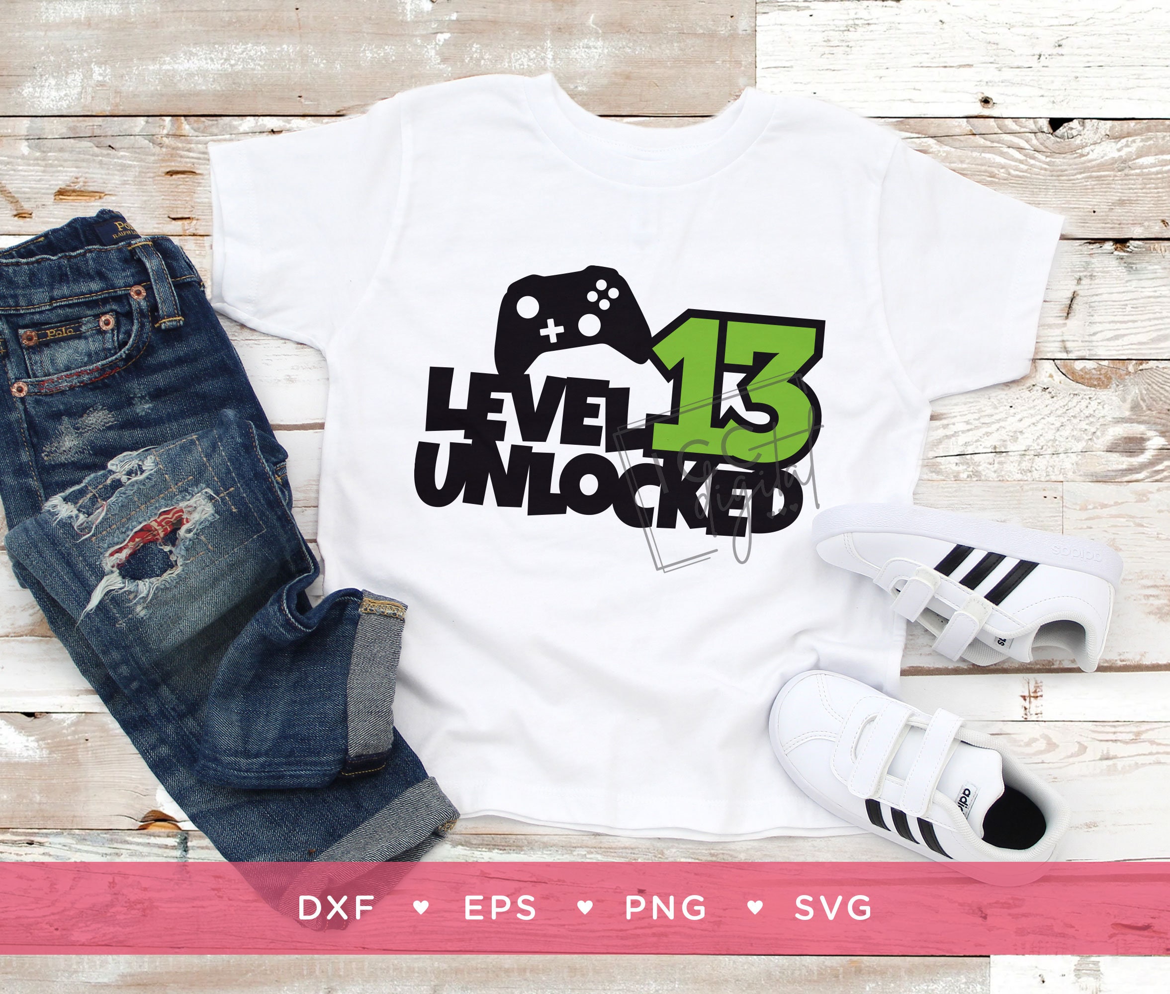 Level 13 Unlocked Digital File, Level Unlocked Shirt, Gamer Shirt ...