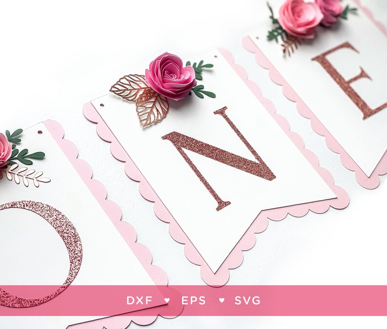 Paper Flower Birthday Banner Digital File, Floral Happy Birthday Banner ...