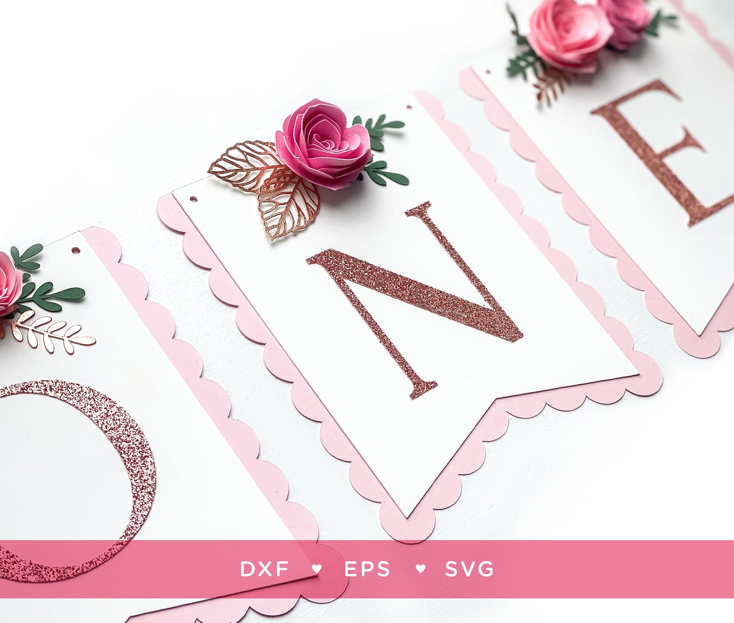 Paper Flower Birthday Banner Digital File, Floral Happy Birthday Banner ...