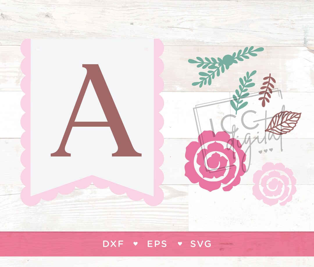 Paper Flower Birthday Banner Digital File, Floral Happy Birthday Banner ...