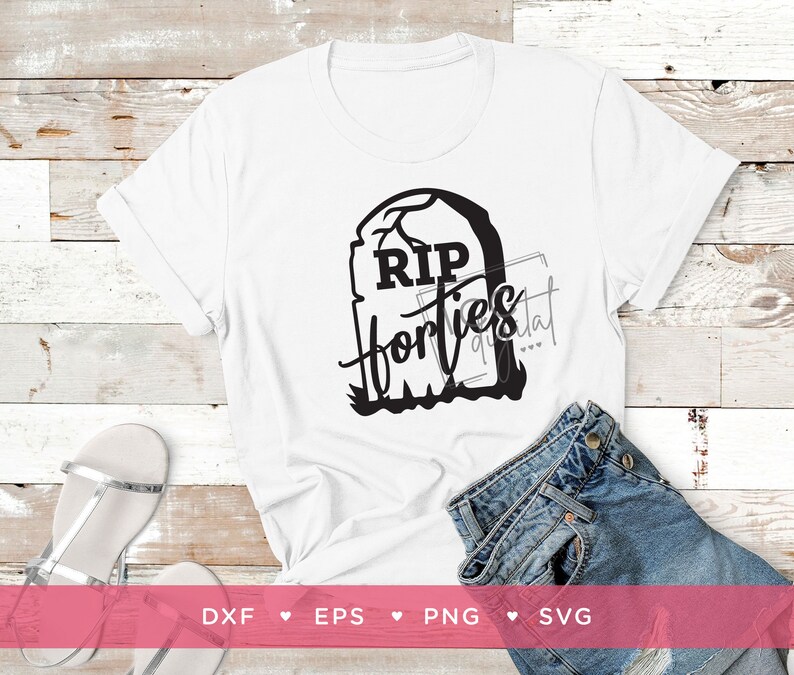 RIP 40s Digital File 50th Birthday Cake Topper RIP Forties - Etsy