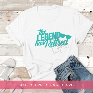 The Legend Has Retired Digital File, Retirement Cake Topper, Retirement ...