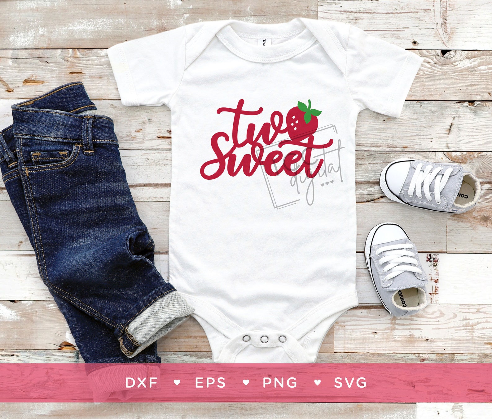 Two Sweet Digital File Berry Two Strawberry Second Birthday - Etsy