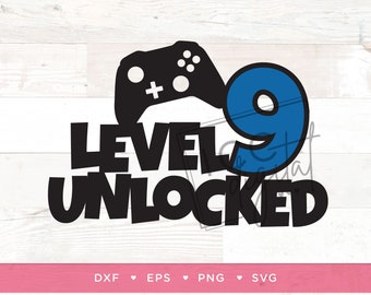 Level 9 Unlocked Cake Topper SVG - Etsy