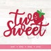 Two Sweet Digital File Berry Two Strawberry Second Birthday - Etsy