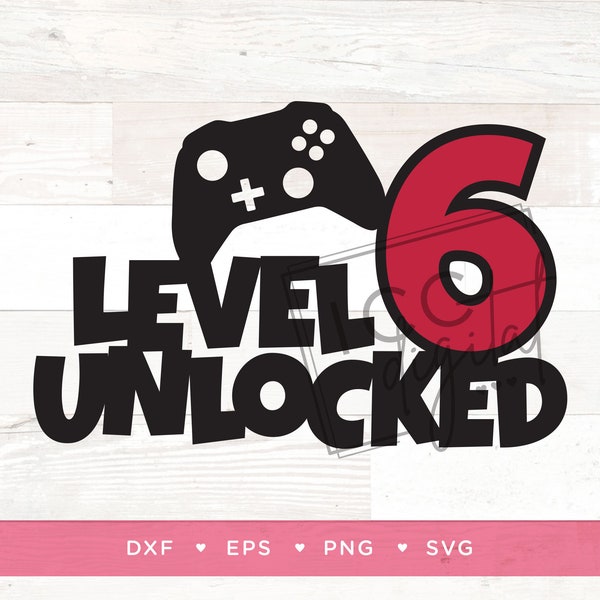 Gamer Level 6 Cake Topper Svg - Etsy