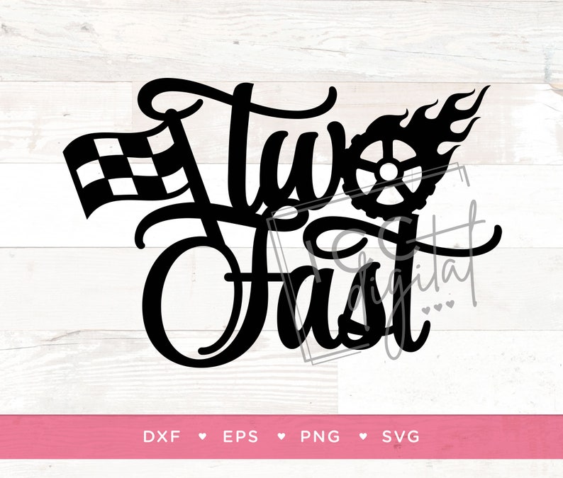 TWO Fast Digital File, Two Fast Birthday Decorations, Boys 2nd Birthday ...