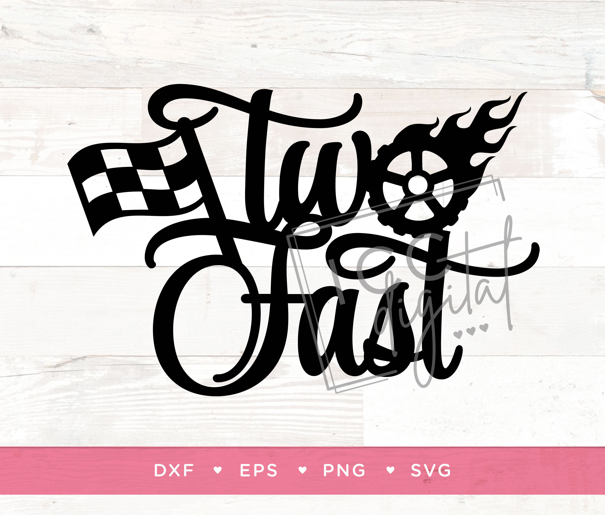 TWO Fast Digital File, Two Fast Birthday Decorations, Boys 2nd Birthday ...