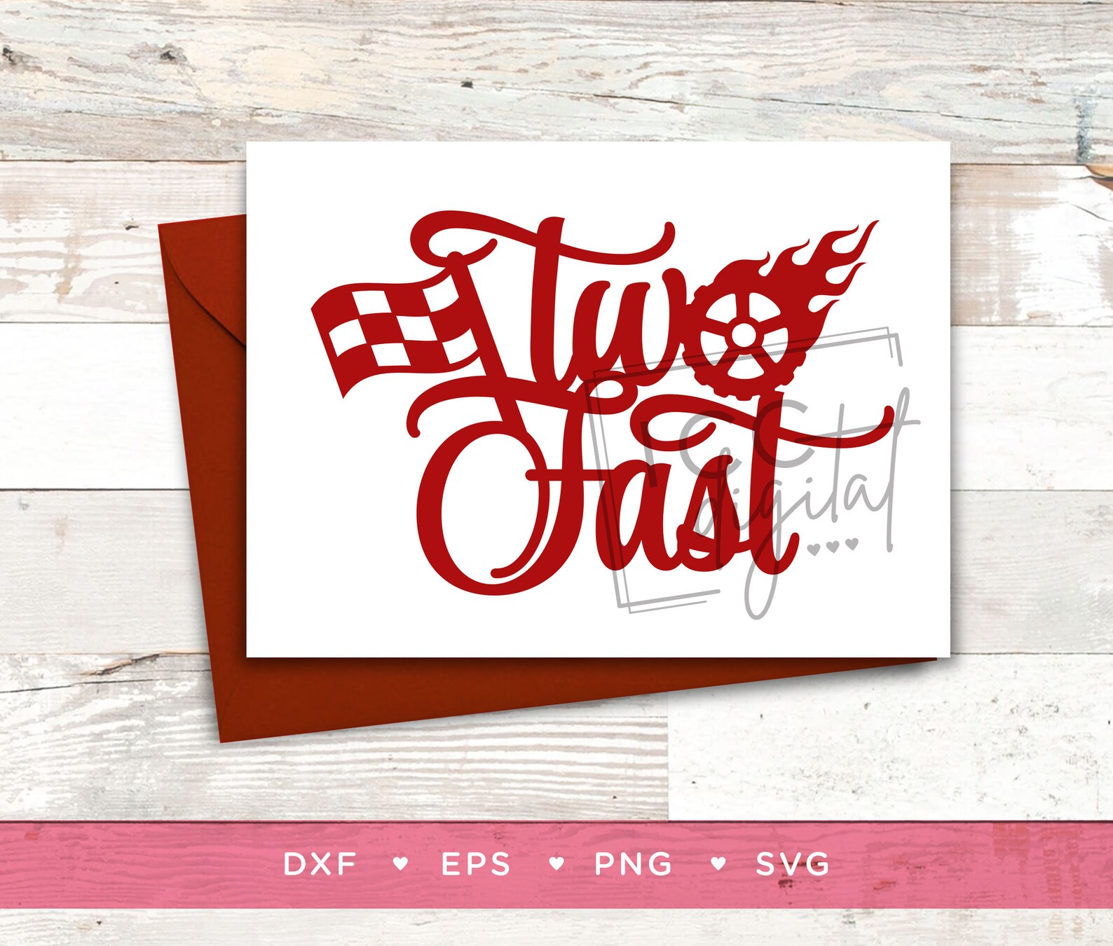 TWO Fast Digital File, Two Fast Birthday Decorations, Boys 2nd Birthday ...