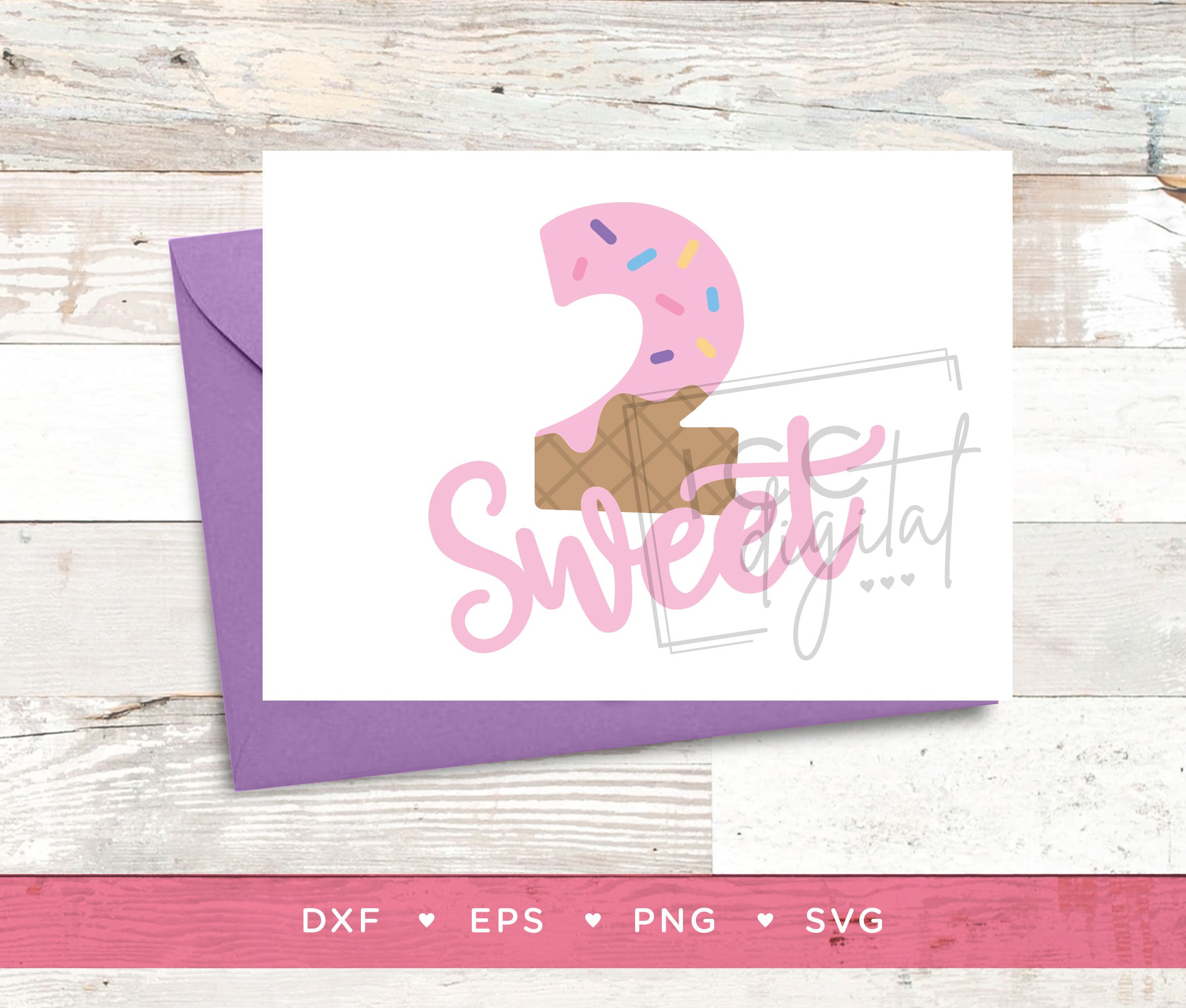 2 Sweet Digital File, Two Sweet, Ice Cream Birthday Theme Svg, Donut ...