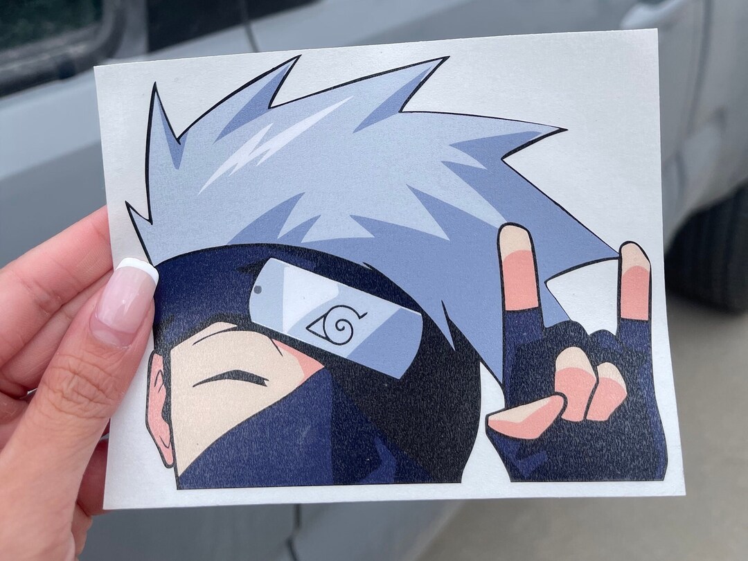 Rock Sign Peeking Anime Super Decal Cartoon Ninja Slay Fighter - Etsy