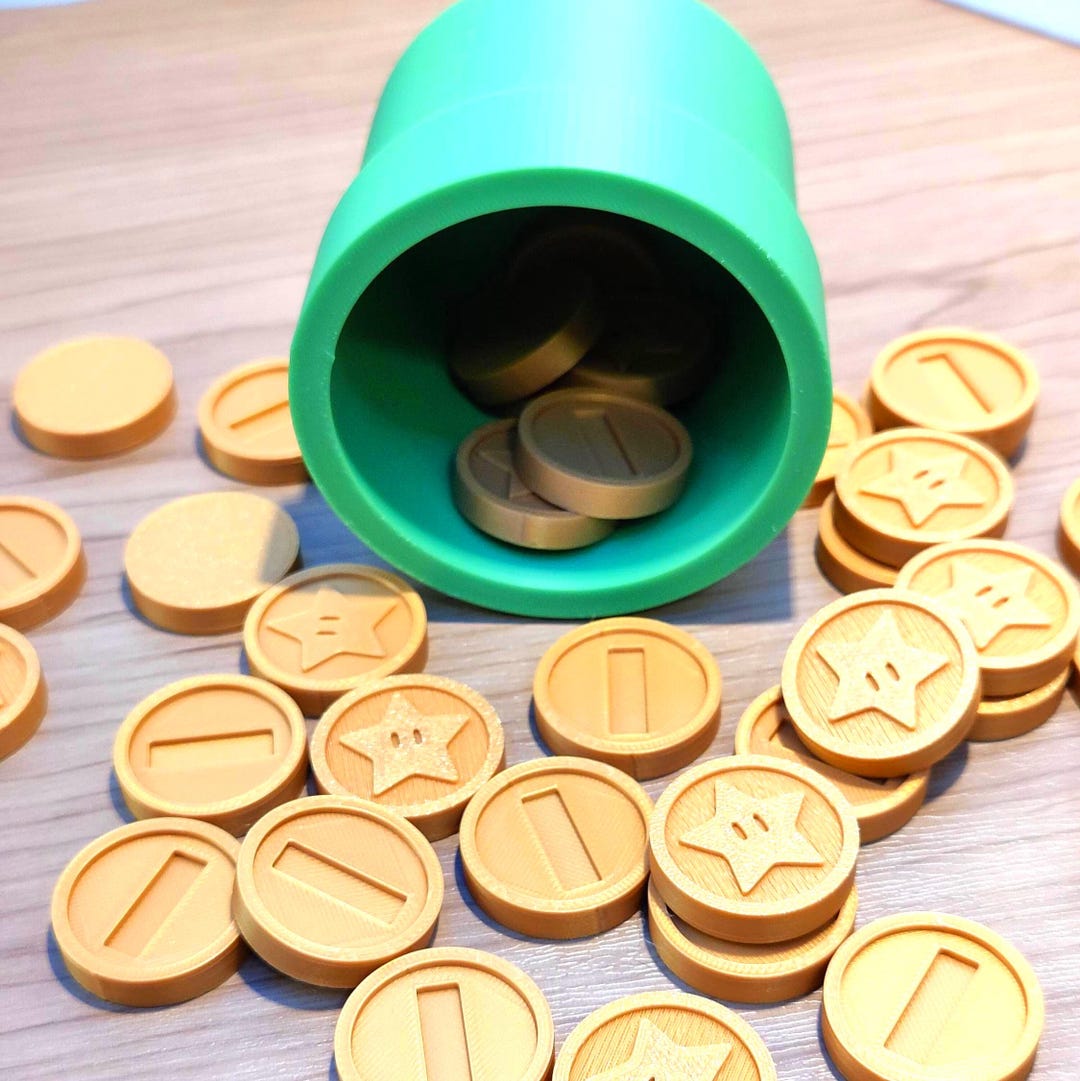 Super Mario Coins Collectible Decor 3D Printed Gamer Gifts for Kids ...