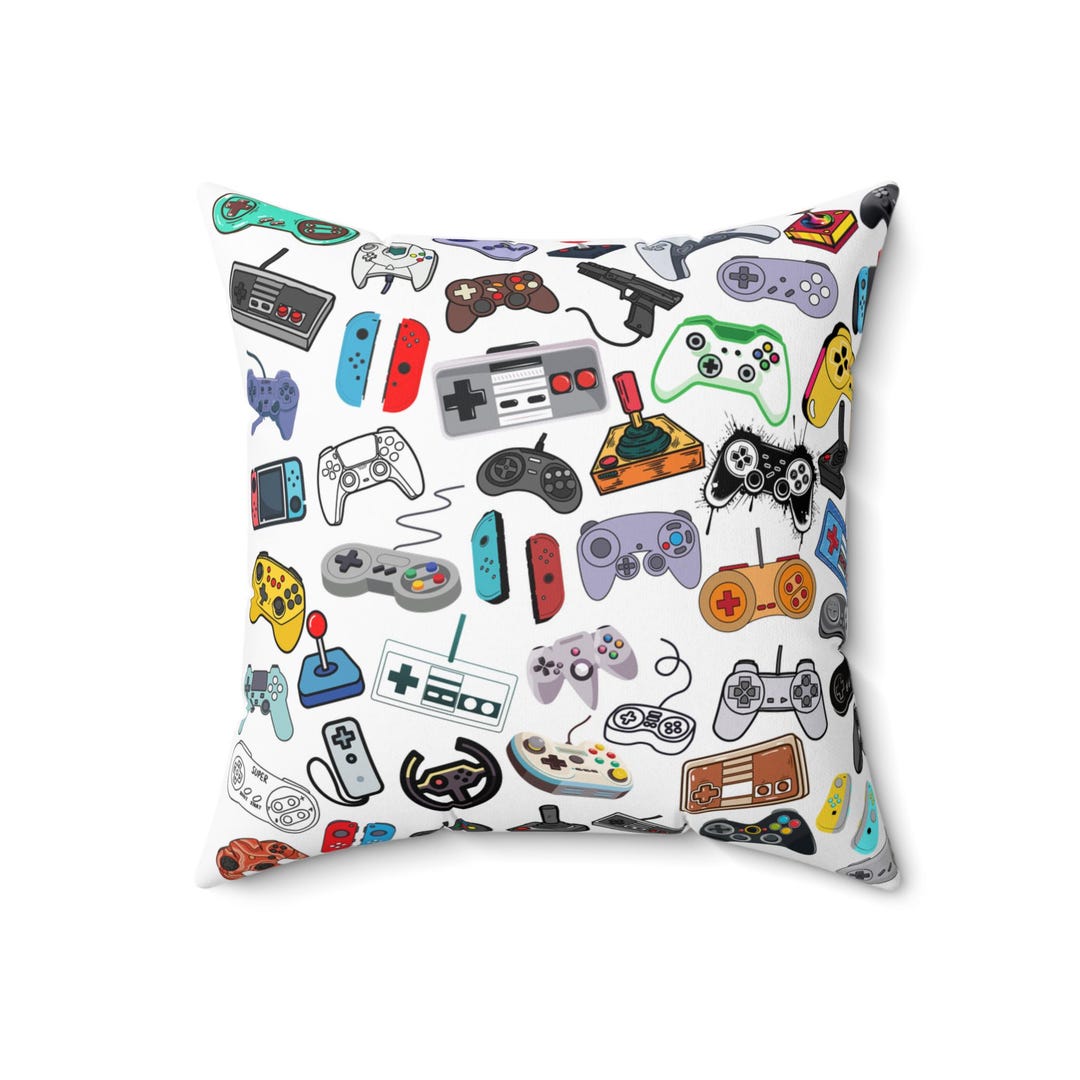 Retro Game Controller Pillow | Vintage Gamer Room Decor | Gamer Gifte ...