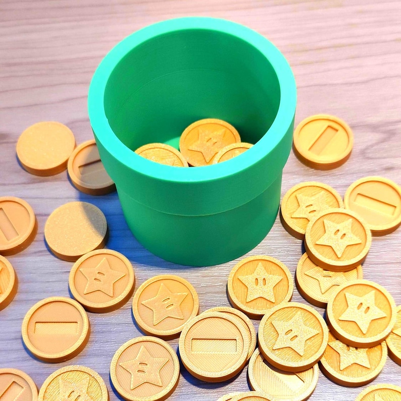 Super Mario Coins Collectible Decor 3D Printed Gamer Gifts for Kids ...
